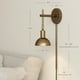 Nathan James Tamlin Brass Wall Mounted Sconce 1-Light Fixture with ...