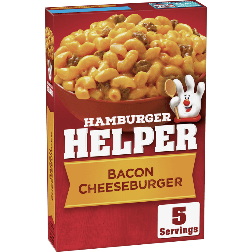Hamburger Helper, Bacon Cheeseburger Macaroni Meal, 5.1 oz - Walmart.com
