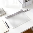 Clear Frosted TPU Waterproof File Bag Portable Zipper Document Pouch A4 ...