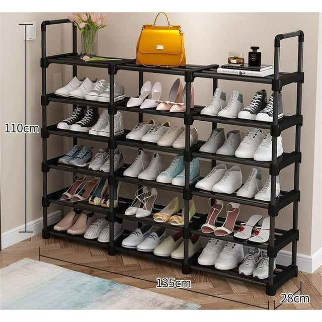Holocky 6 Tiers Shoe Racks Organizer Stackable Metal Shoe Shelves for ...