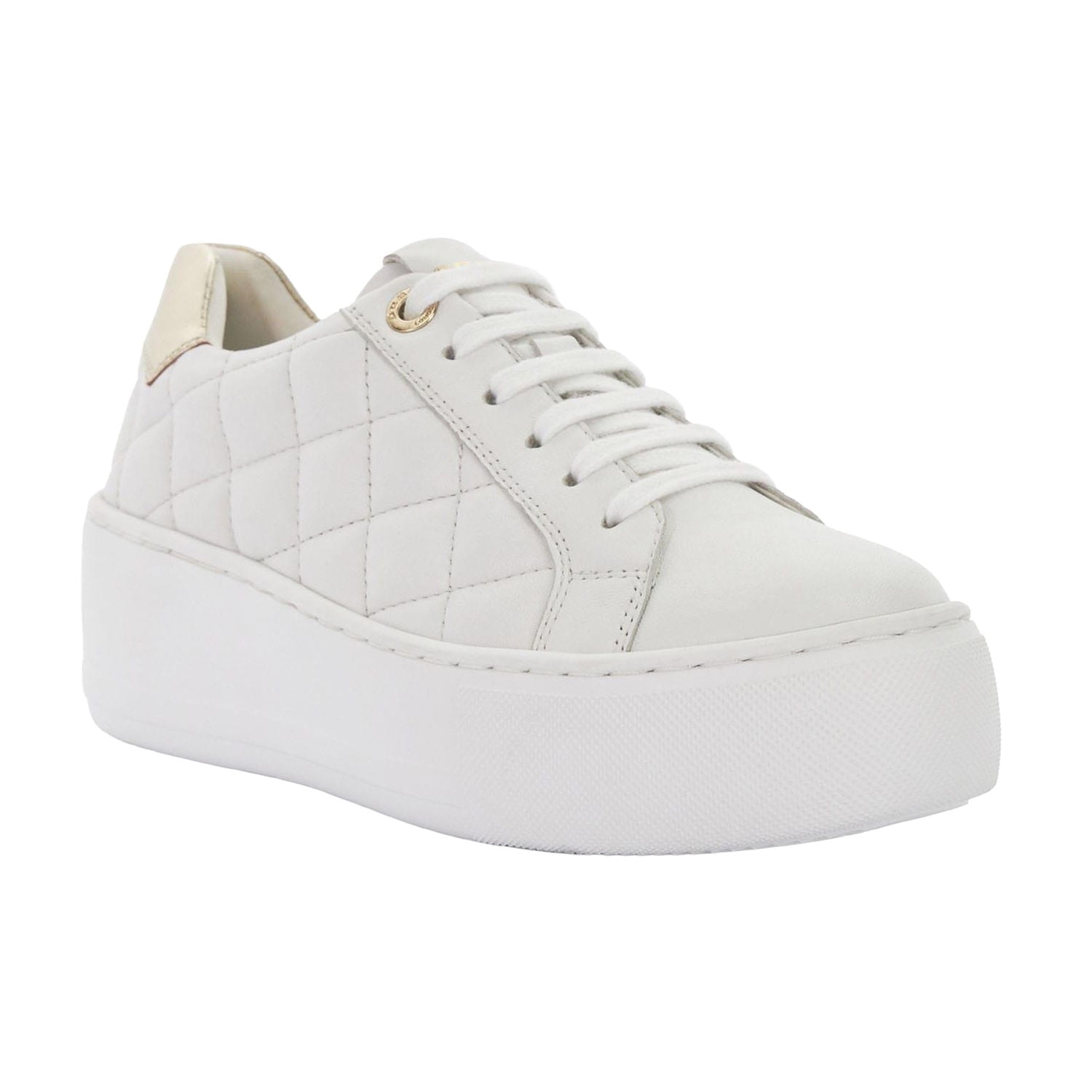 Click here for Boss Womens Elizas Quilted Leather Wedge Trainers... prices