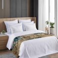 Abstract Octopus Bed Runner Queen Size Vintage Green Octopus Touches ...