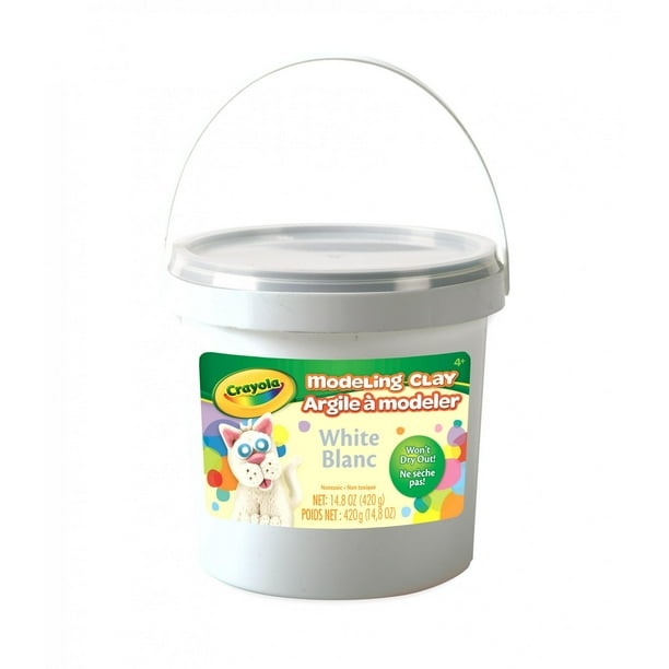 Crayola Modeling Clay Bucket, Modeling Clay For Kids, 15 Oz., White ...