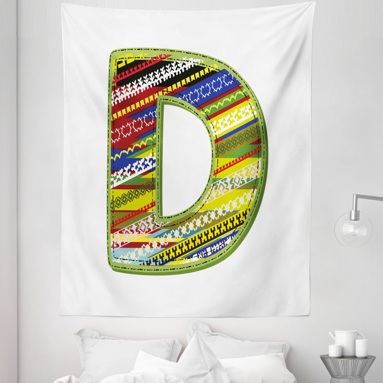 Letter D Tapestry, Letter of Ornament D from Alphabet Winter Color ...
