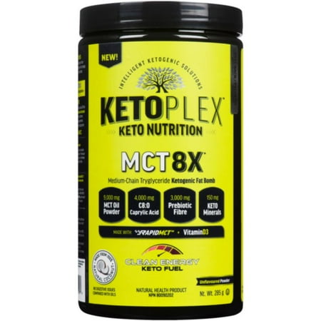 KetoPlex - Ketoplex Unflavoured Powder Mct 8X, 285g - Walmart.ca