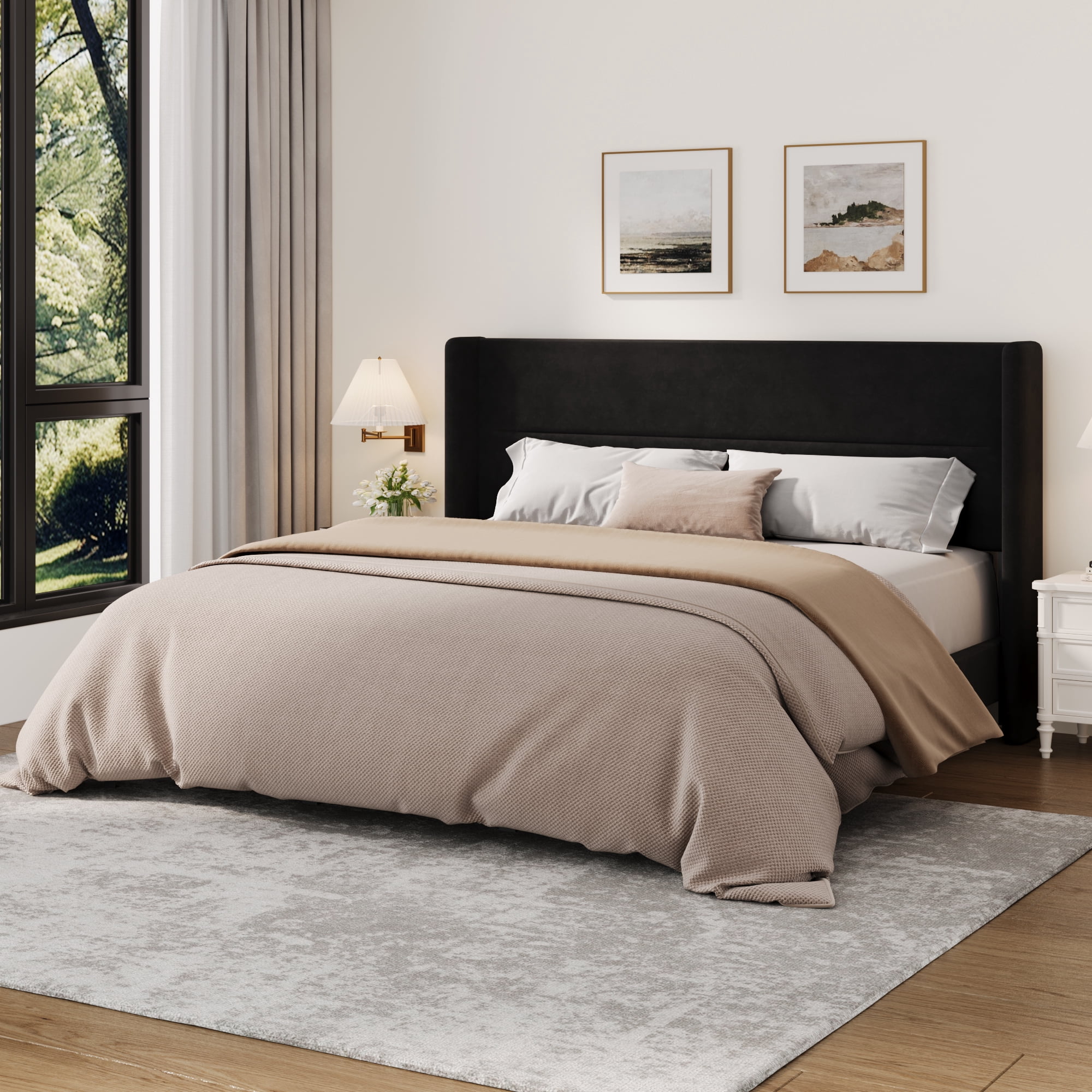 Click here for Tropow King Size Bed Frame - Upholstered Platform... prices