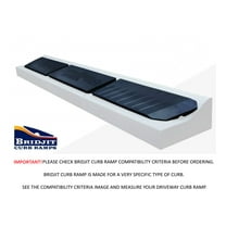 Bridjit 4-Piece Low Rubber Curb Ramp, 16 Feet Driveway Protection ...