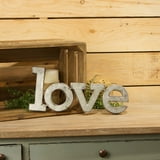 Love Wall Letters Word Silver Dimensional Metal Decor 16.5 Inches ...