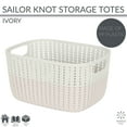 Simplify 2-Tone Decorative Medium Polypropylene Storage Basket in Ivory ...