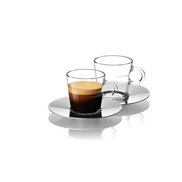 Nespresso Set Glass Collection Espresso Cups And Saucers A And P Cahen