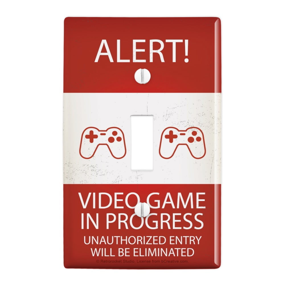 Alert Video Game In Progress Unauthorized Entry Eliminated Plastic Wall ...