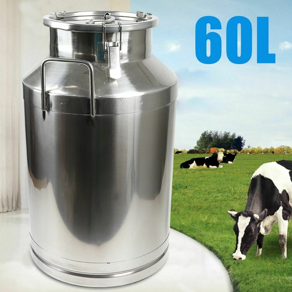 DENEST 60L Milk Jug Milk Bucket Storage Stainless Steel Heavy Duty ...