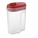 Rubbermaid Compact Plastic Pitcher with Lid, 2 Quart, Red, Dishwasher ...