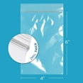 GPI 4” x 6” Reclosable Ziplock Bag 2 Mil Clear Zipper Bags, 100-Pack ...