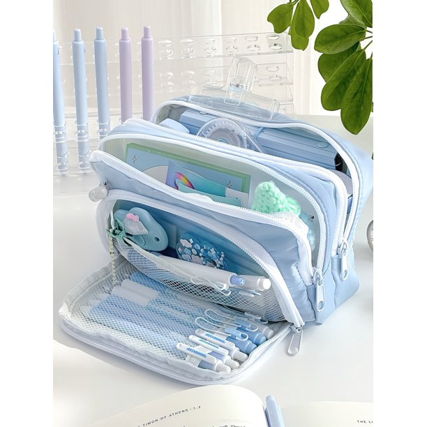 1pc Large Capacity Simple Multilayer Pencil Case | Walmart en línea