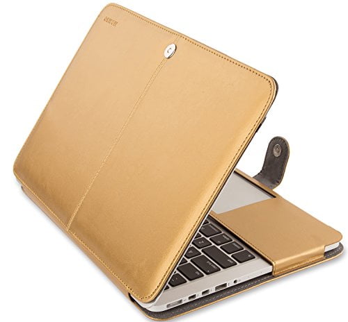 Mosiso MacBook Pro 13 Retina Case PU Leather Sleeve Folio Cover for ...