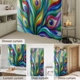 Bathroom Shower Curtain Peacock Feathers Colorful Gradient Waterproof ...