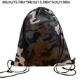 Camouflage Pattern Drawstring Bags Backpack ,Classic Camo Woodland Army ...