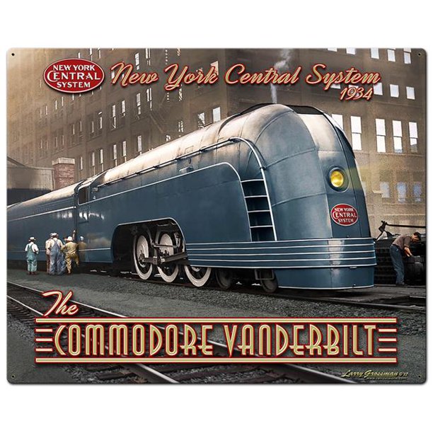 Past Time Signs LGB044 Larry Grossman Commodore Vanderbilt Plasma Metal ...