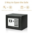 LOCKSWORTH 0.2 Cubic Feet Electronic Digital Safe Box, Steel Money Safe ...