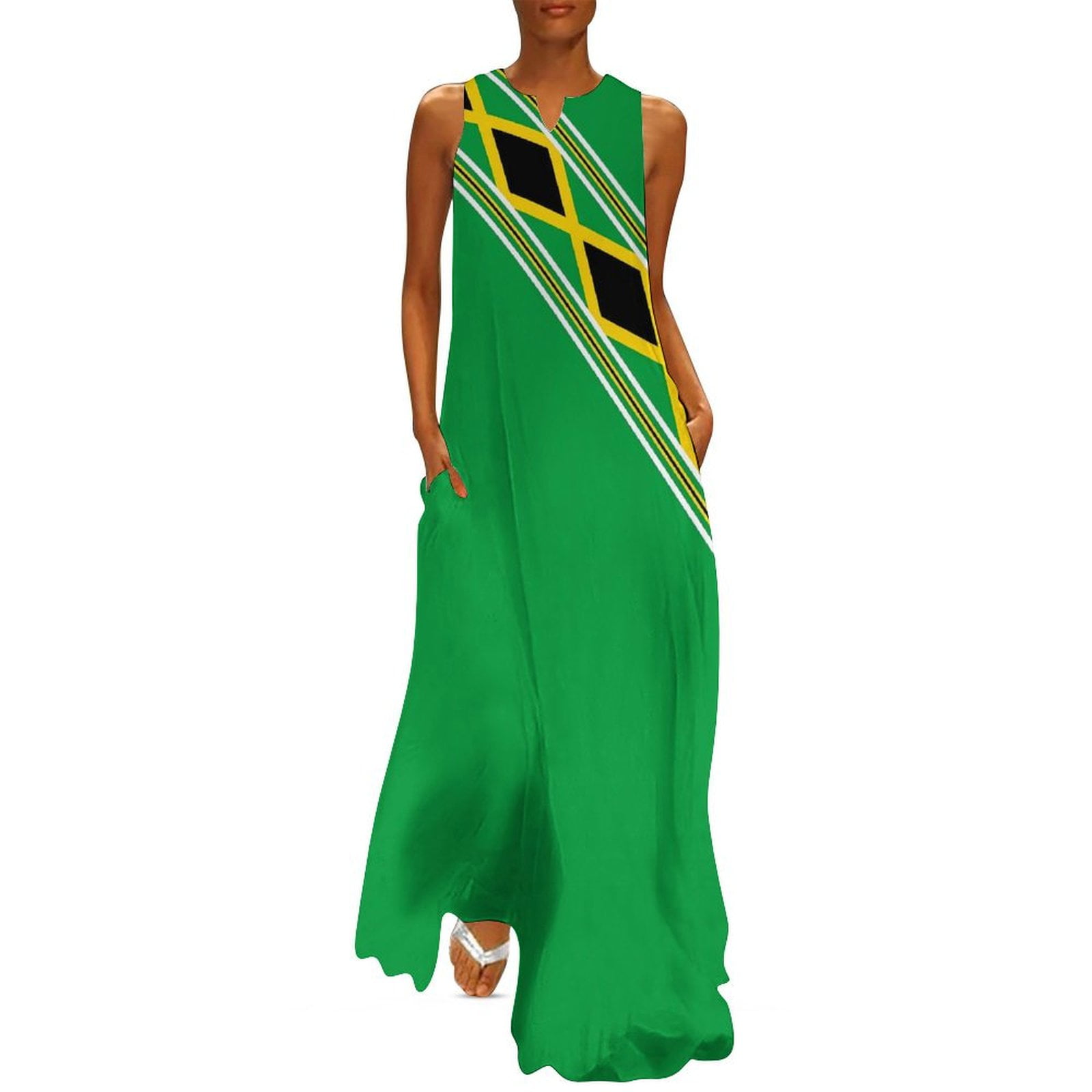 Robe Drapeau de la Jamaïque Couleurs d'Été Art Streetwear Décontracté ...