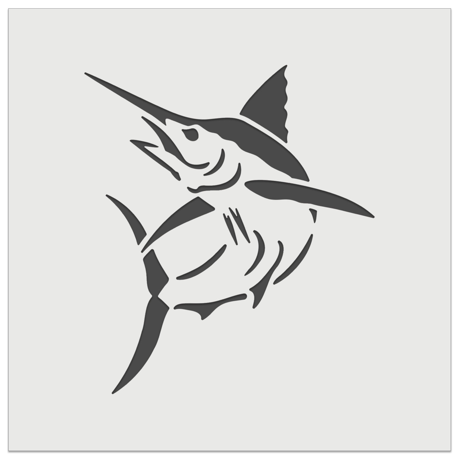 Jumping Marlin Fish DIY Cookie Wall Craft Stencil - 11.5 Inch - Walmart.com