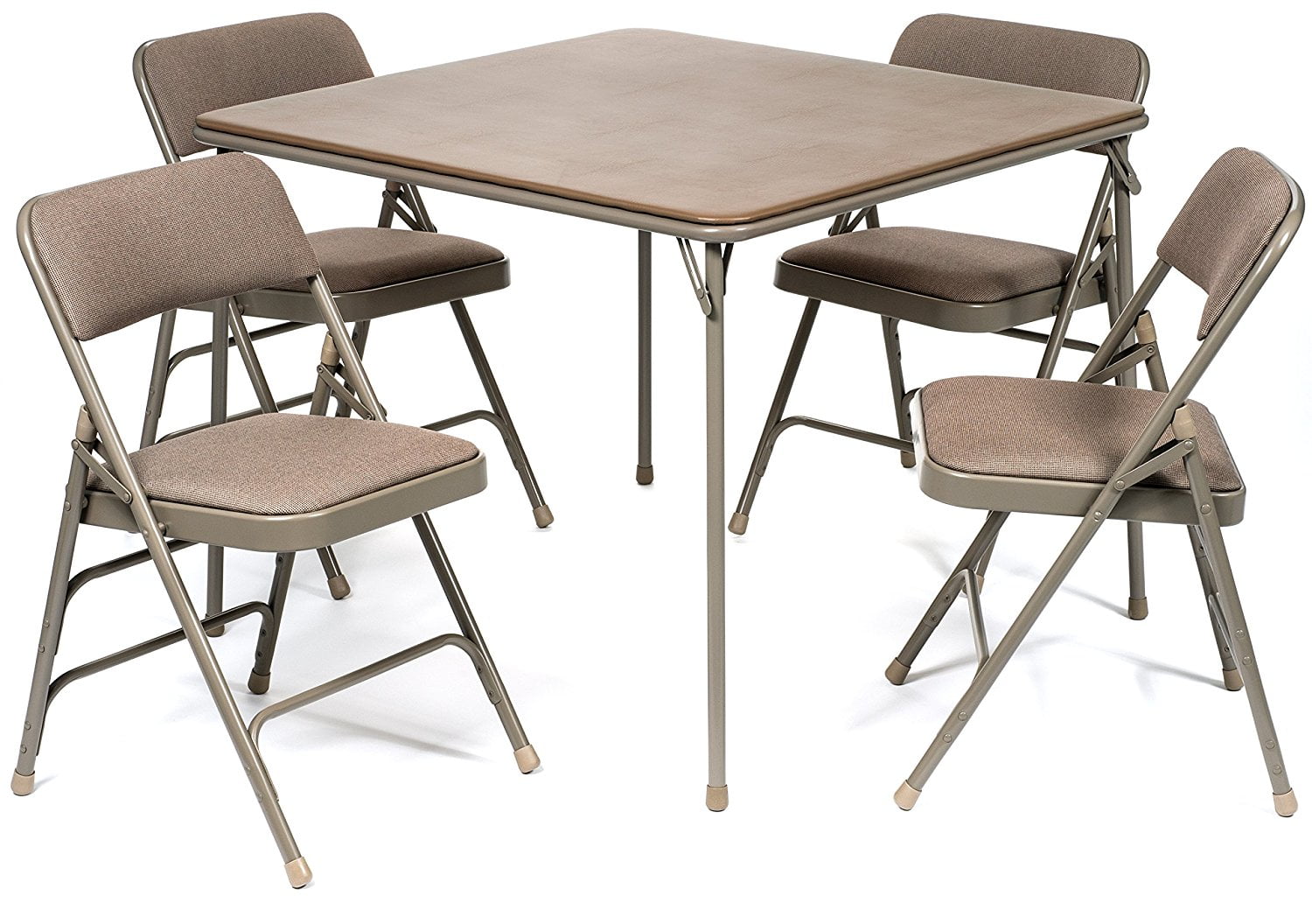 XL Series 5 Piece Folding Card Table And Triple Braced Fabric Padded XL Series 5 Piece Folding Card Table And Triple Braced Fabric Padded