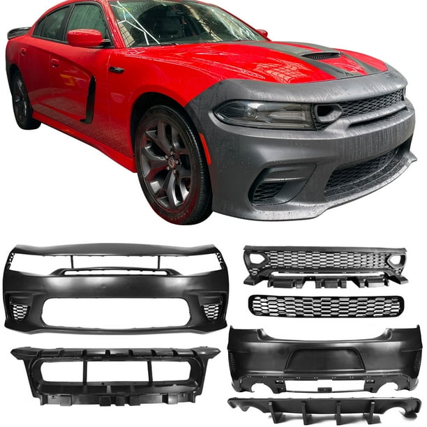 Ikon Motorsports Front Rear Bumper Kits Compatible with 15-23 Dodge ...