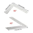 2x Stainless Steel Ergonomic Angled Ruler Corrosion Resistant Design ...
