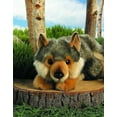 AURORA Medium Gray Miyoni Wolf Stuffed Animal 11 inches Realistic Plush ...