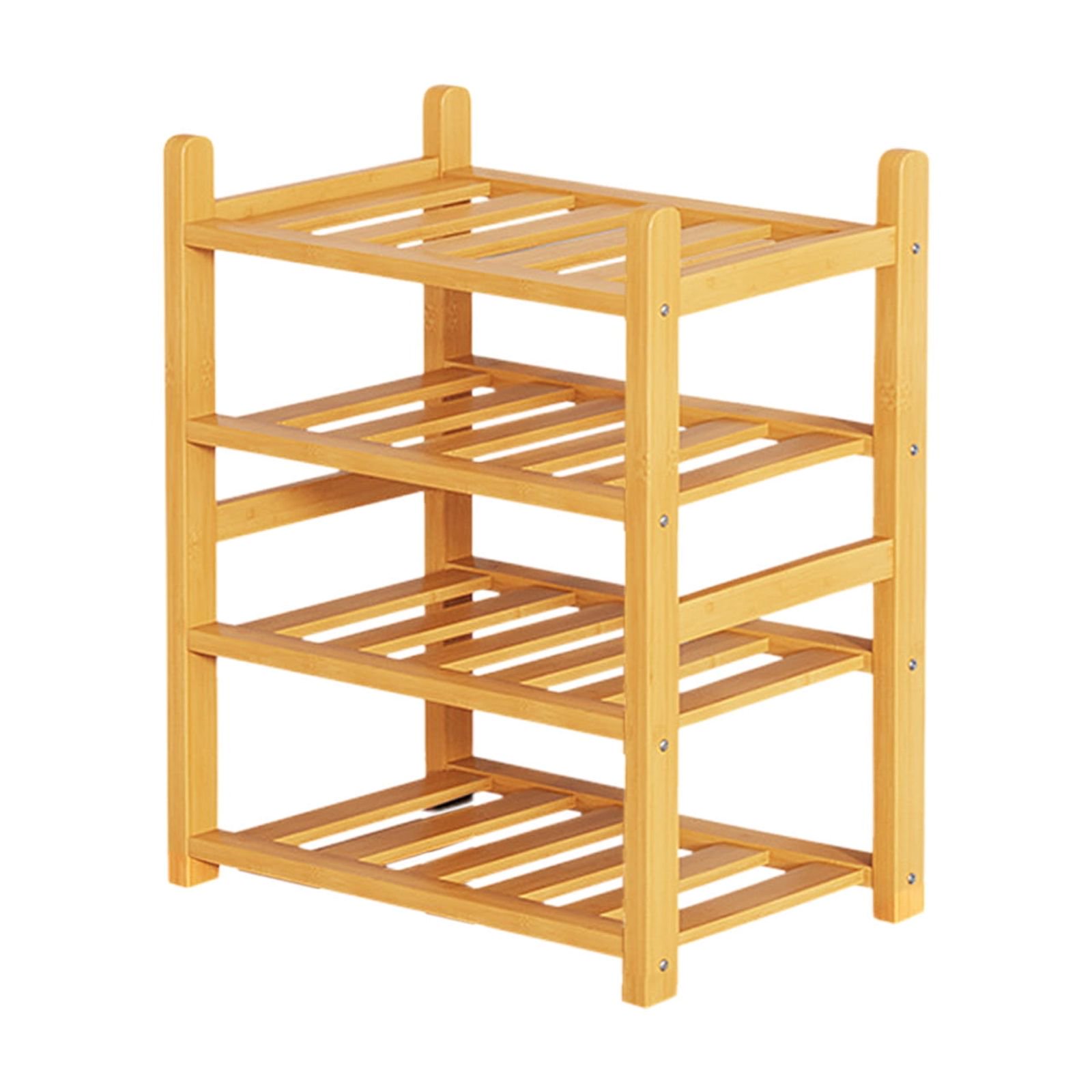 Click here for Miogawg 4 Tier Bamboo Shoe Rack  Portable Folding... prices