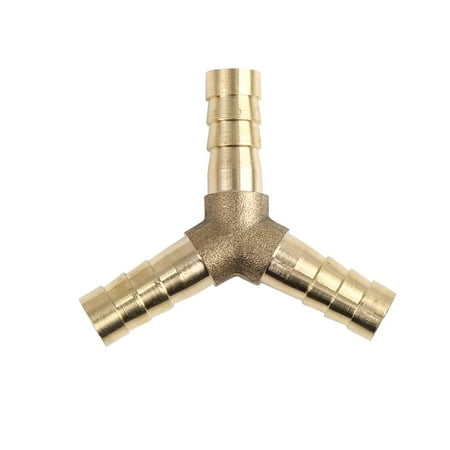 8mm Brass Hose Barb Fitting Y-Shaped 3 Way Connector for Air Water Gas ...