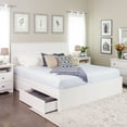 Prepac Select 4-Post Platform Bed with 4 Drawers, King, White - Walmart.com