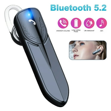 2-PACK Bluetooth Headset, Cell Phone Earpiece with 24 Hrs Playtime ...
