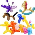 Penck 200Pcs Long Balloons Kit with Manual Blower, 260Q Twisting Animal ...