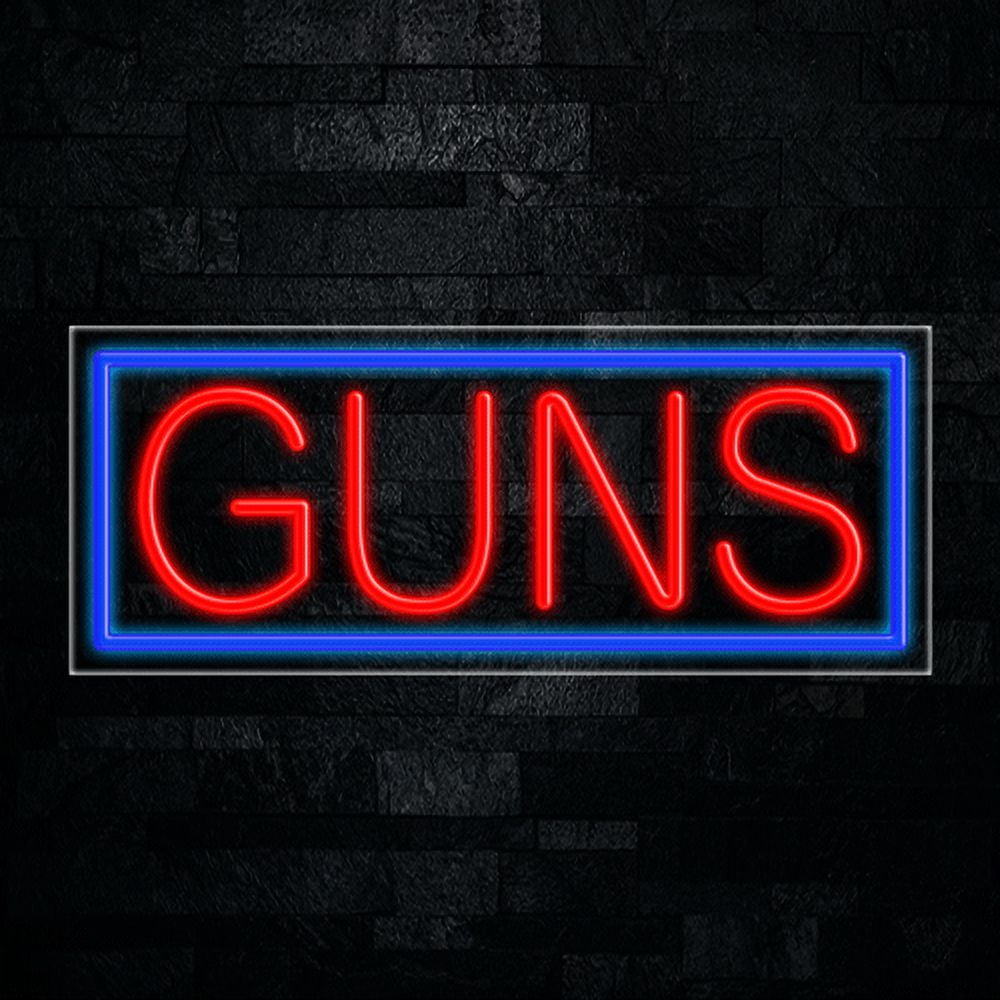 Guns-LED Neon Sign 30"L x 12"H #30068 - Walmart.com