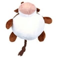 Glory To Dog Roly-Poly Cow Plush Dog Toy with Krinkle and Squeaker ...