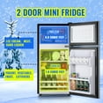 TACOOL Apartment Size Mini Fridge Dual Door 2.4Cu.ft Dorm Refrigerator ...