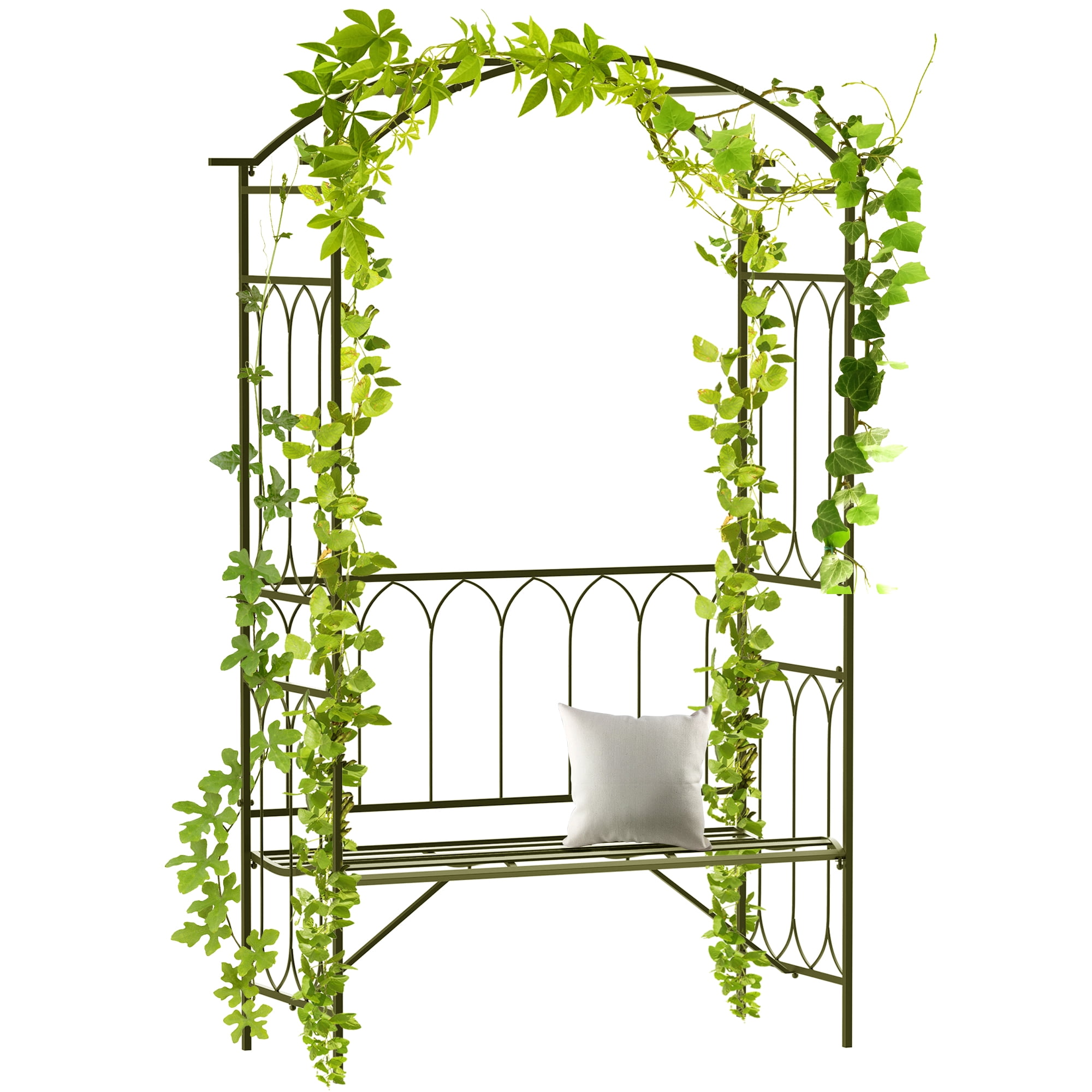 Click here for Outsunny 80 Tall Fairy Garden Arbor Arch With Benc... prices