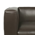Noble House Denison Faux Leather 3 Piece Club Chair and Sofa Set, Dark ...