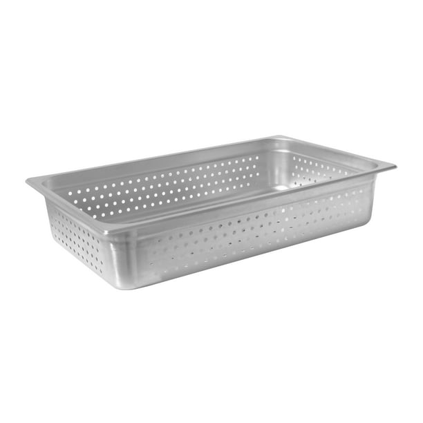 4" Full Size Stainless Perforated Steam Table Pan, Each - Walmart.com