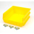 Triton Products® LocBin 10-7/8"L x 11"W x 5"H Yellow Polypropylene ...
