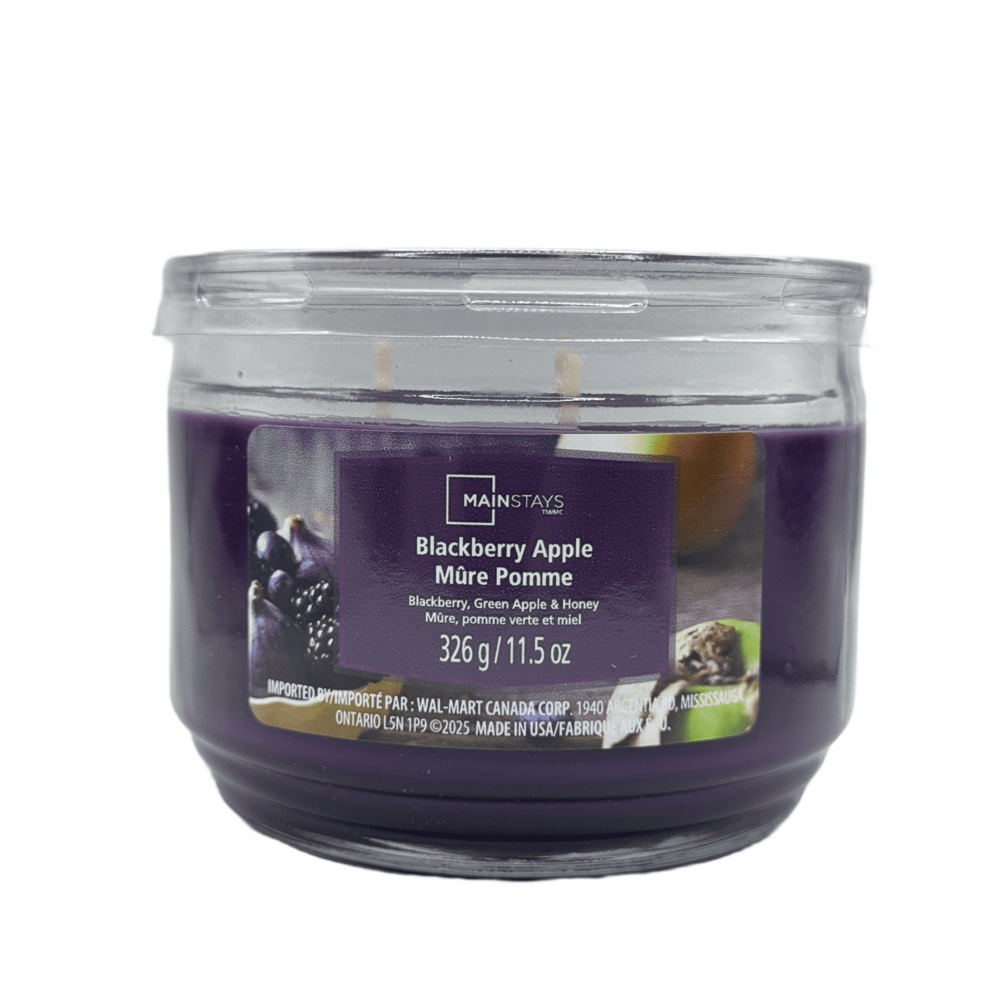 Click here for Mainstays Pl Blackberry Apple Scented 3-Wick Glass... prices