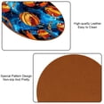 Basketball 6PCS Round Coasters, Microfiber Leather Drink Coasters Set ...