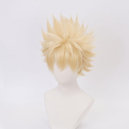 Anime My Hero Academia Cosplay Wig Yellow Short Hair Bakugou | Walmart ...