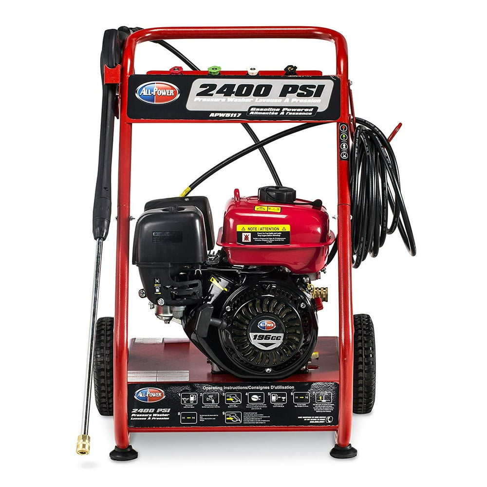 All Power 2400 PSI 1.8 GPM Gas Pressure Washer for Vehicles and Outdoor ...