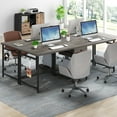 Tribesigns 79 Inch Extra Long Desk, Double Desk with 2 Drawers, Two ...
