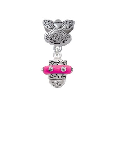Crystal Hot Pink Spinner - Guardian Angel Charm Bead - Walmart.com