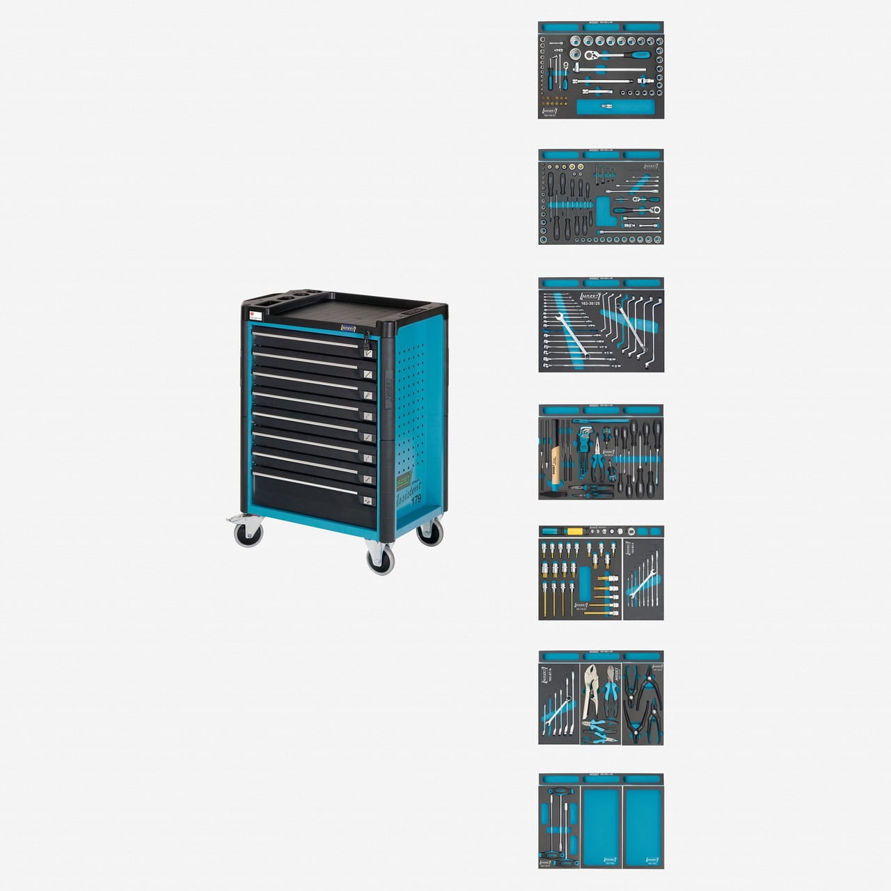 Hazet 179-8-2700-163/296 Tool trolley with assortment for Mercedes-Benz - Walmart.com