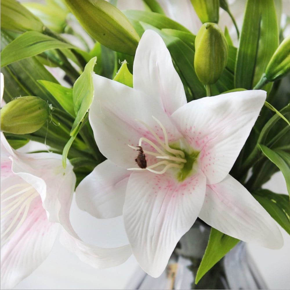 Artificial Lily Flower Bouquet Fake Flowers Bouquet Wedding ...